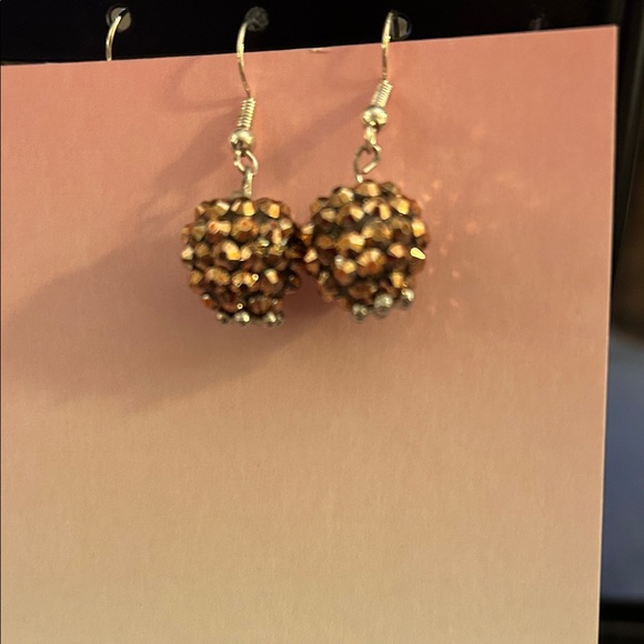 Jewelry | Elegant Rusty Brown Beaded Earrings | Poshmark